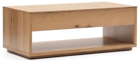 Konferenční stolek v dekoru dubu v přírodní barvě 60x120 cm Alguema – Kave Home