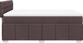 Box spring postel s matrací tmavě hnědá 140x200 cm textil 3289401