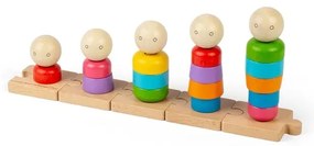 Bigjigs Toys Nasazování Duhová rodina