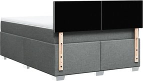 Box spring postel s matrací tmavě šedý 140 x 190 cm textil 3285877