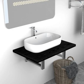 Koupelnový nábytek černý 60 x 40 x 16,3 cm 283807