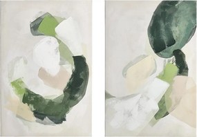 Obrazy v sadě 2 ks s ručně malovanými prvky s rámem/na plátně 60x90 cm Crown – Bizzotto