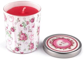 Vonná svíčka ve skle 160 g - 3 (black rose&vanilla) růžová