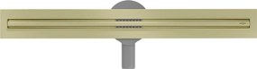 Mexen Flat 360° Slim otočný lineární odtok 50 cm, zlatý kartáčovaný - 1A41050