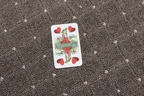 Condor Carpets, Kusový koberec Udinese hnědý čtverec, 100x100, hnědá, chodba / předsíň