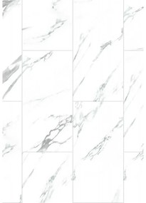 Mexen Glacier White vinylové panely 610 x 305 mm SPC 6,5 mm, IXPE 1,5 mm, 4 V-drážka, Jazz White - F1151-0610-305-505-4V1-90