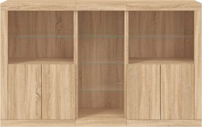 Příborník s LED osvětlením dub sonoma 162 x 37 x 100 cm 3209172