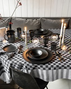 vtwonen Matt Black talíř Ø 25,5 cm, černý matný (Porcelánový obědový talíř v černé matné barvě)