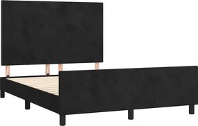 Rám postele bez matrace černý 140 x 190 cm samet 3125631