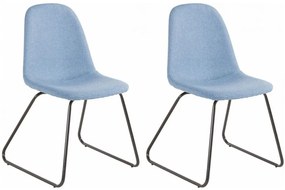 Danish style Jídelní židle Colom (SET 2 ks), světle modrá