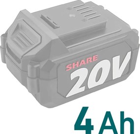 Fukar aku SHARE20V, BRUSHLESS, bez baterie a nabíječky, EXTOL INDUSTRIAL 8791907