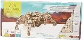 Ugears 3D dřevěné mechanické puzzle Šestinohý průzkumník (hexapod) / o