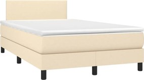 Box spring postel s matrací krémová 120x200 cm textil 3139886