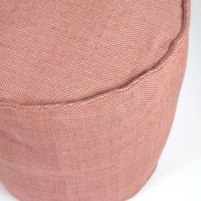 OnaDnes -20% Růžový látkový puf Kave Home Isaura 40 cm