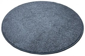 Vopi Kusový koberec Capri šedý Kulatý 57 cm průměr