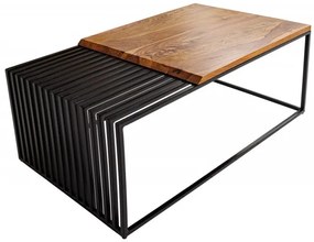 Noble Home Přírodní sheesham konferenční stolek Architecture 100 cm