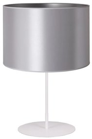 Duolla - Stolní lampa CANNES 1xE14/15W/230V pr. 20 cm stříbrná/bílá