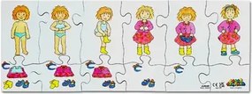 Just Jigsaws 041 Oblékání - dřevěný puzzle set 4 x 12 dílů