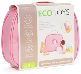 ECOTOYS Sada dětské dřevěné kosmetiky s taškou UNICORN