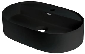 Deante CQS_NU6B - Umyvadlo na desku s otvorem SILIA 35x55 cm granit/černá CQS_NU6B