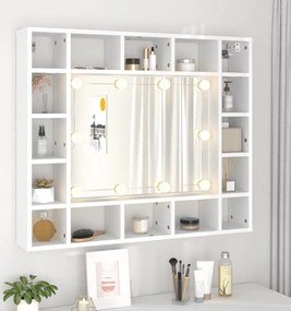 vidaXL LED zrcadlová skříňka 91 x 15 x 76,5 cm [808864] Barva: bílá s vysokým leskem