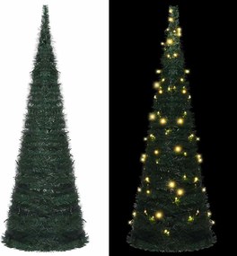 Pop-up umělý vánoční stromek s LED osvětlením zelený 180 cm 321524