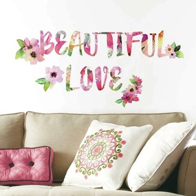 York Wallcoverings Samolepící nápis na stěnu BEAUTIFUL LOVE