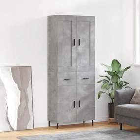 Skříň highboard betonově šedá 69,5x34x180 cm kompozitní dřevo 3199893