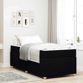 Rám postele s matrací Černá 90 x 200 cm textil 3399330