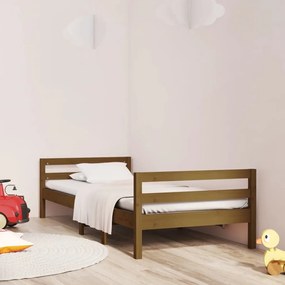 vidaXL Rám postele voskově 90 x 190 cm masivní borovice [821635] Barva: medová hnědá