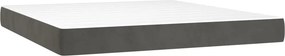 Box spring postel s matrací tmavě šedá 180x200 cm samet 3141258