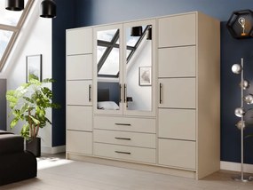 Šatní skříň Lily D4, Barva: kašmír, Nástavec: Ne