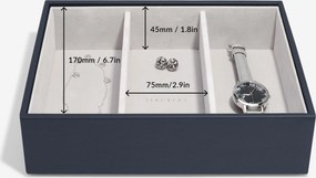 Krabička na šperky Stackers se 3 přihrádkami classic šedo-růžová