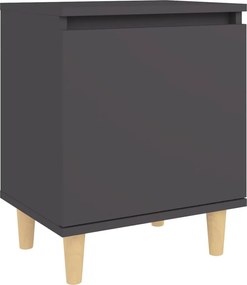 vidaXL Noční stolky s dřevěnými nohami 2 ks 40 x 30 x 50 cm [805820] Barva: černá s vysokým leskem