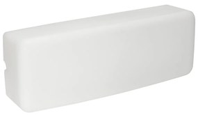 Linea Light MyWhite_B, obdélníkové venkovní svítidlo z bílého polyethylenu, 11W LED 3000K, délka 35cm, IP65