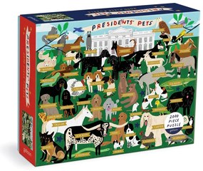 Galison Puzzle Prezidentští mazlíčci 2000 dílků
