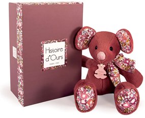 Doudou Histoire d´Ours Plyšová kamarádka tmavě růžová myška 25 cm