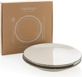 Ukiyo Sada keramických talířů bílá / Talíř / 2 ks / O 27 cm
