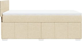Box spring postel s matrací krémová 100 x 200 cm textil 3289284