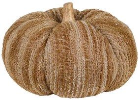 Hnědo-béžová látková dekorace dýně Pumpkin XXL - Ø 25*16 cm