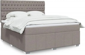 Box spring postel s matrací taupe 180x200 cm textil 3294058