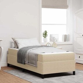 Rám postele s matrací Světle zelená šedá 80 x 200 cm textil 3399094