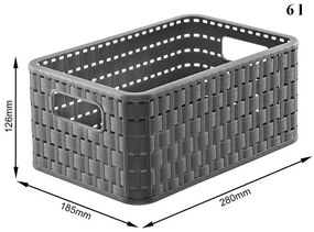 Úložný košík Country 6 l, antracitový
