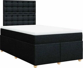 Box spring postel s matrací černá 120x190 cm textil 3293535