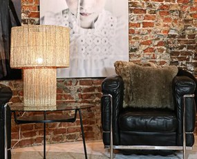Jutová stolní lampa Renart - Ø 44*60cm / E27