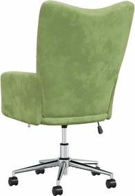 Relaxační křeslo světle zelené samet 328164