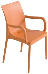Plastová židle Eset s područkami Khaki 52