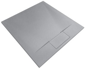 Rea Bazalt, sprchová vanička 90x90x2, 5 cm + nízký sifon, šedá, REA-K4105