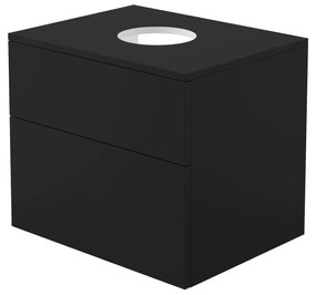 Deante Prizma, závěsná skříňka s pultovou deskou 600x470x520 mm, černá matná, DEA-SDI_NB61