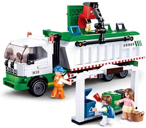 Sluban Town M38-B0780 Popelářský recyklační vůz + hra s kartami